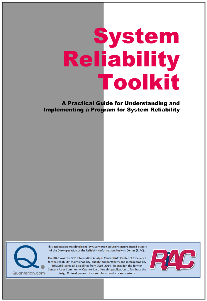 System Reliability Toolkit – Quanterion Solutions Incorporated