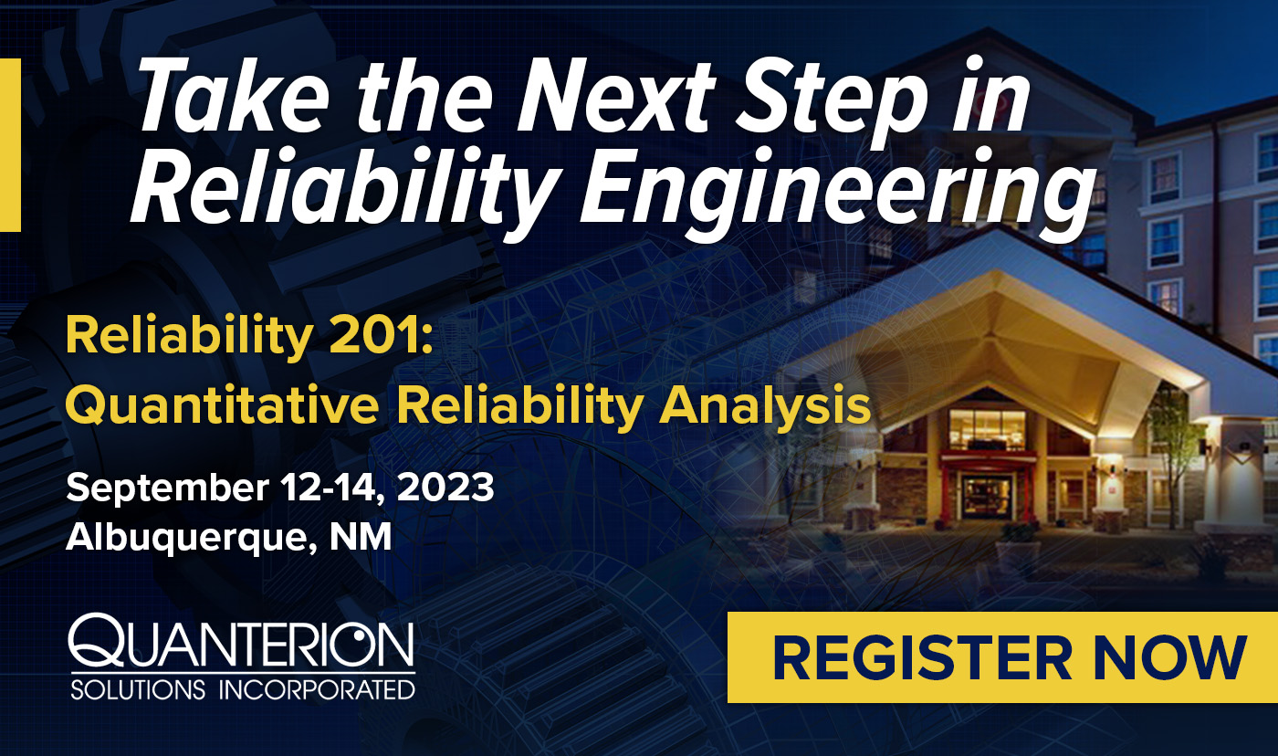 September 2023 Open Training – Reliability 201: Quantitative ... September 2023 Open Training – Reliability 201: Quantitative ...