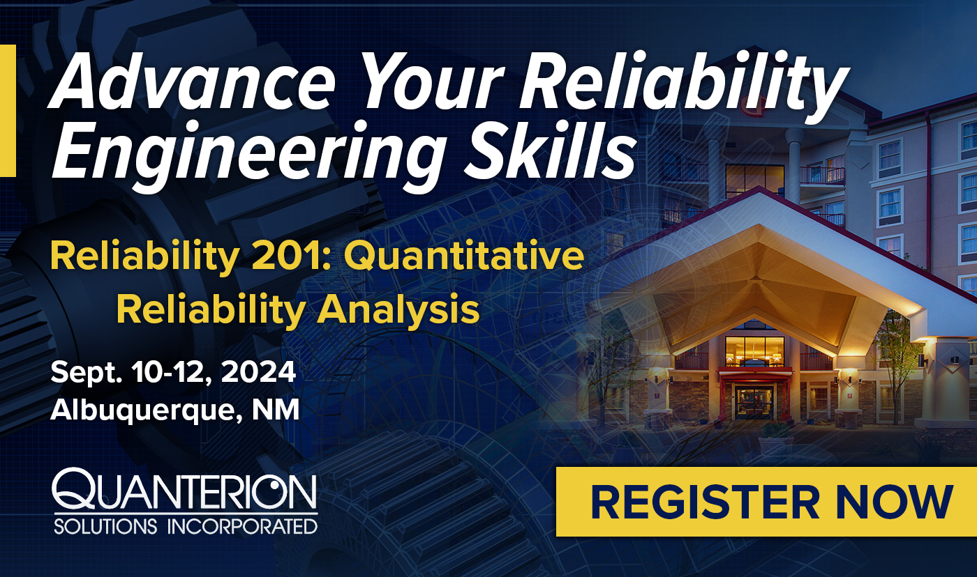 September 2024 Open Training – Reliability 201: Quantitative ... September 2024 Open Training – Reliability 201: Quantitative ...
