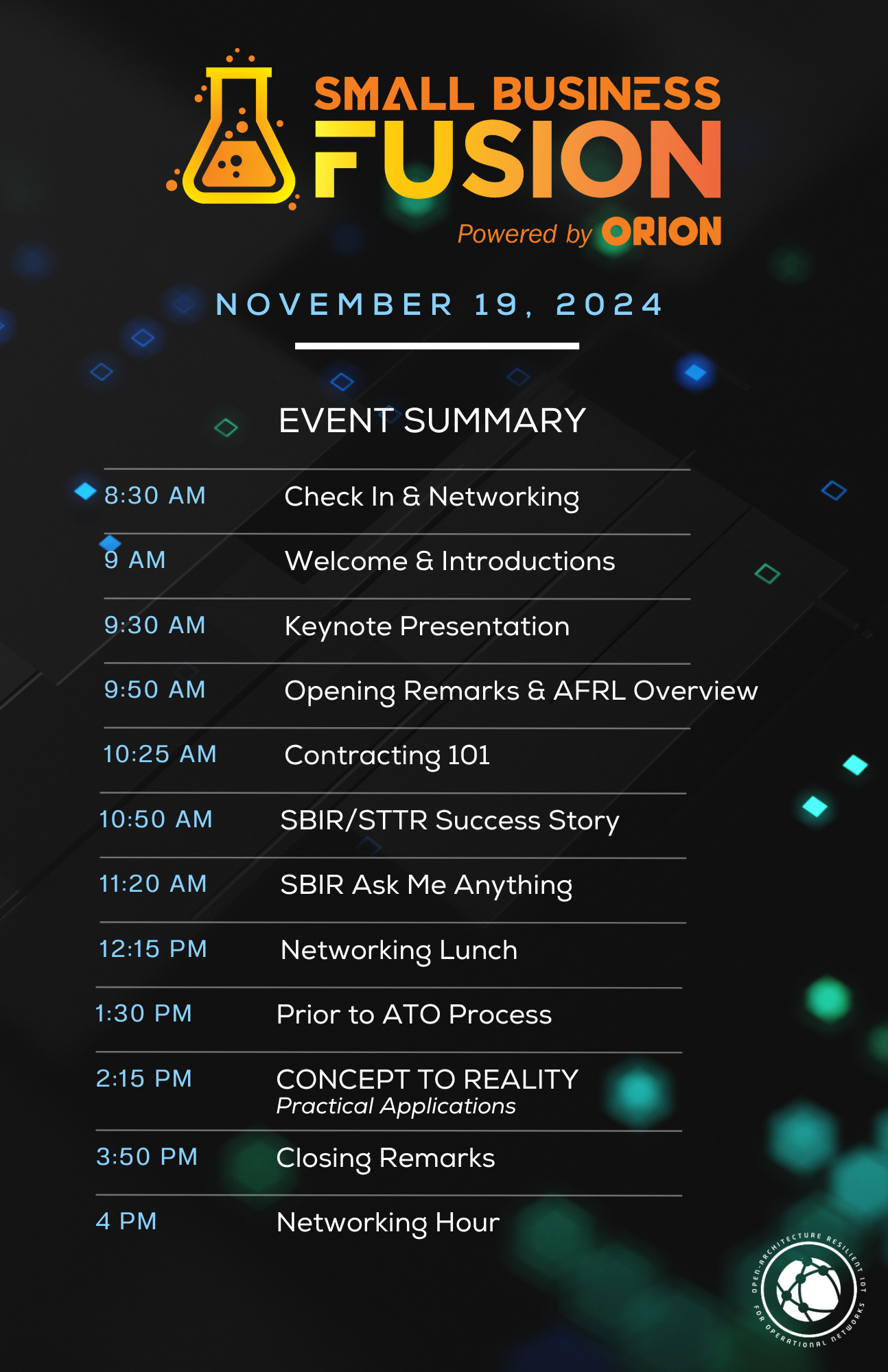 Small Business Fusion Event by ORION and Partners – Quanterion ...